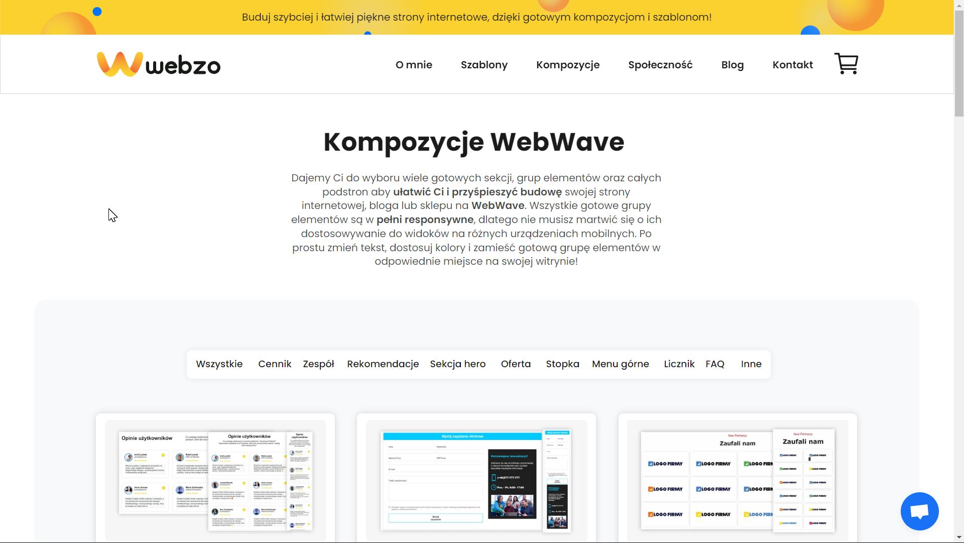 Kompozycje WebWave | Webzo